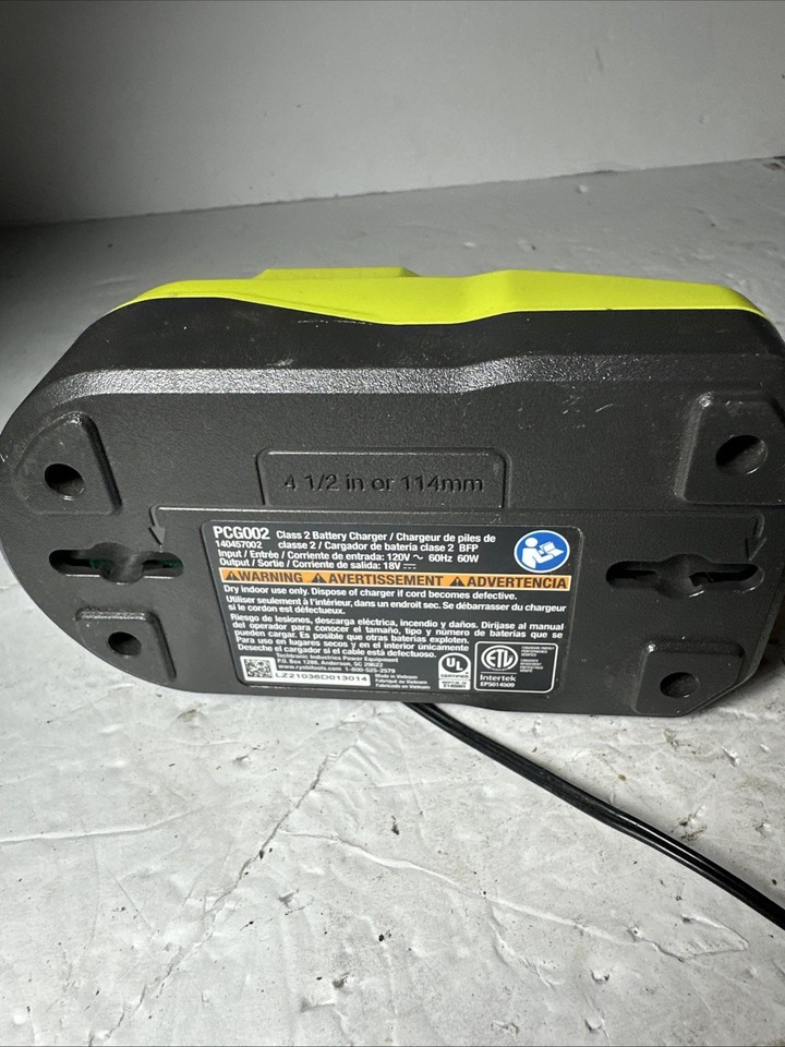 Ryobi PCG002 18v Fast Battery Charger One+ Lithium-Ion (6) 33287201976 ...