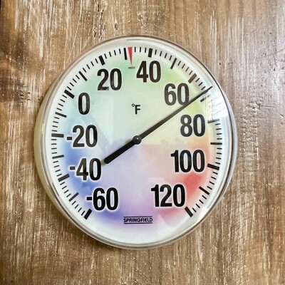 VTG Rainbow Colors Indoor-Outdoor-Springfield-Thermometer Plastic-RETRO ...