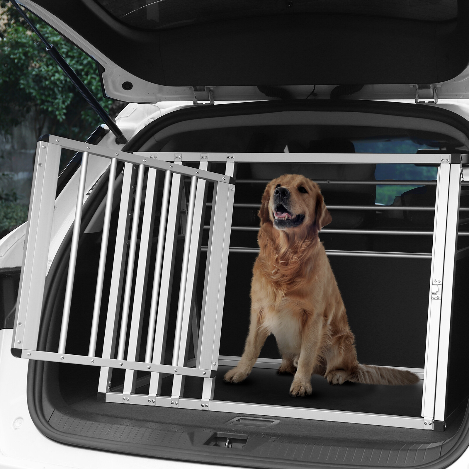 EUGAD Alu Hundetransportbox Hundebox Reisebox Autobox für große Hunde ...