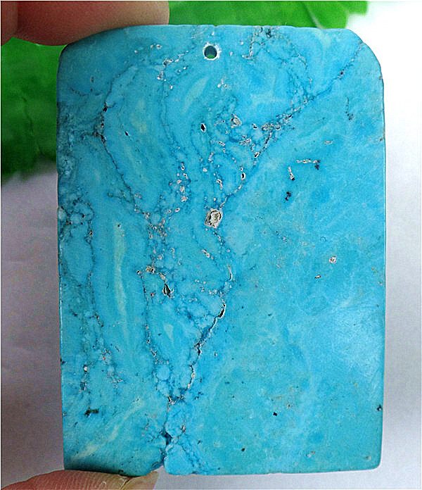 60*43*11mm Relief Blue Turquoise Have carving Dog Oblong Pendant Bead ...