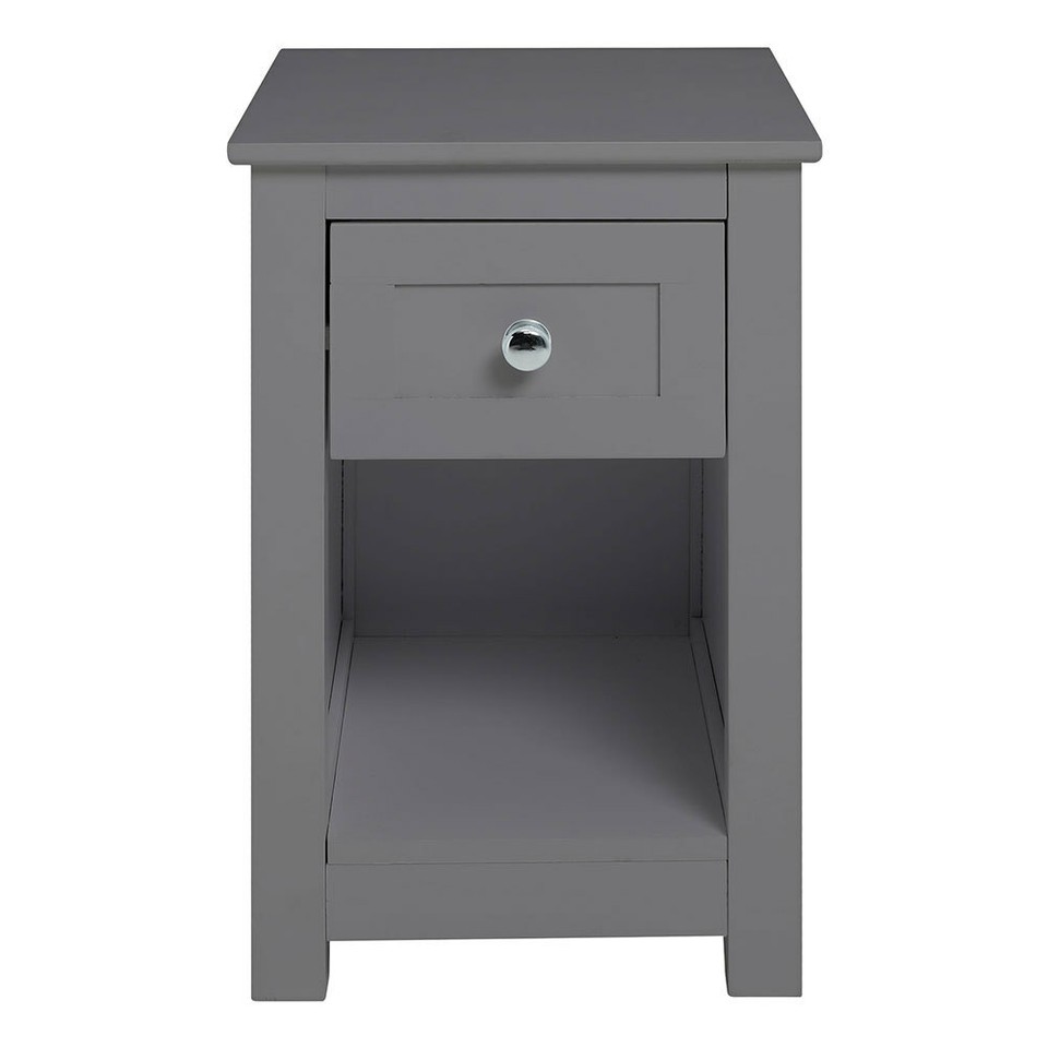 Modern Small Side Slim Table Drawer Wooden Sofa End Night Stand Bedside ...