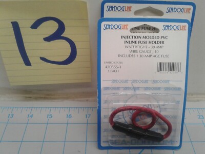 (2) Plugs Boat Marine Injection Molded PVC Inline Fuse Holder 420555-1 ...