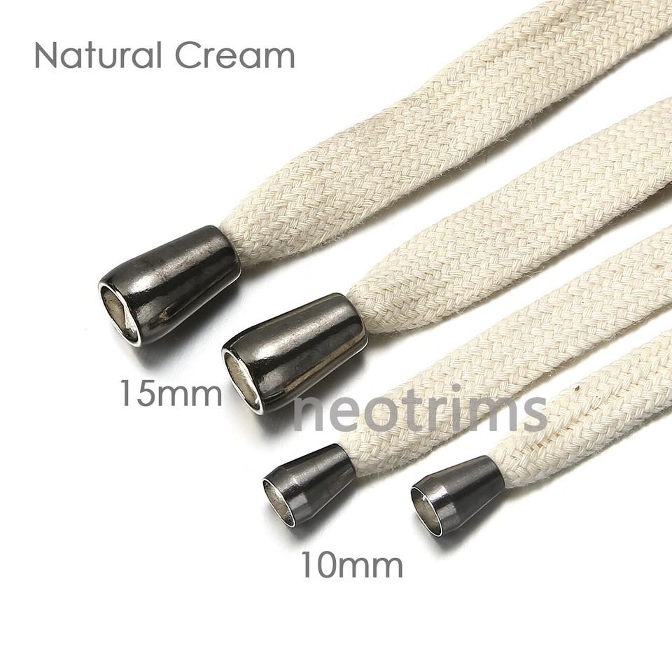 Drawstring Cord Flat Cotton Sweatshirt Hoodie String Gunmetal Toggles ...