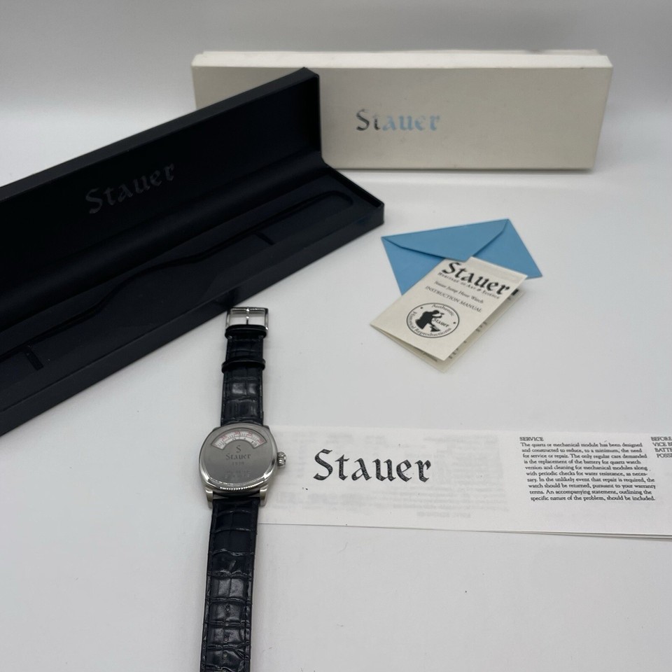 Boxed Stauer 1930 Jump Hour Watch Automatic 21 Jewels 15457 Men's Large ...