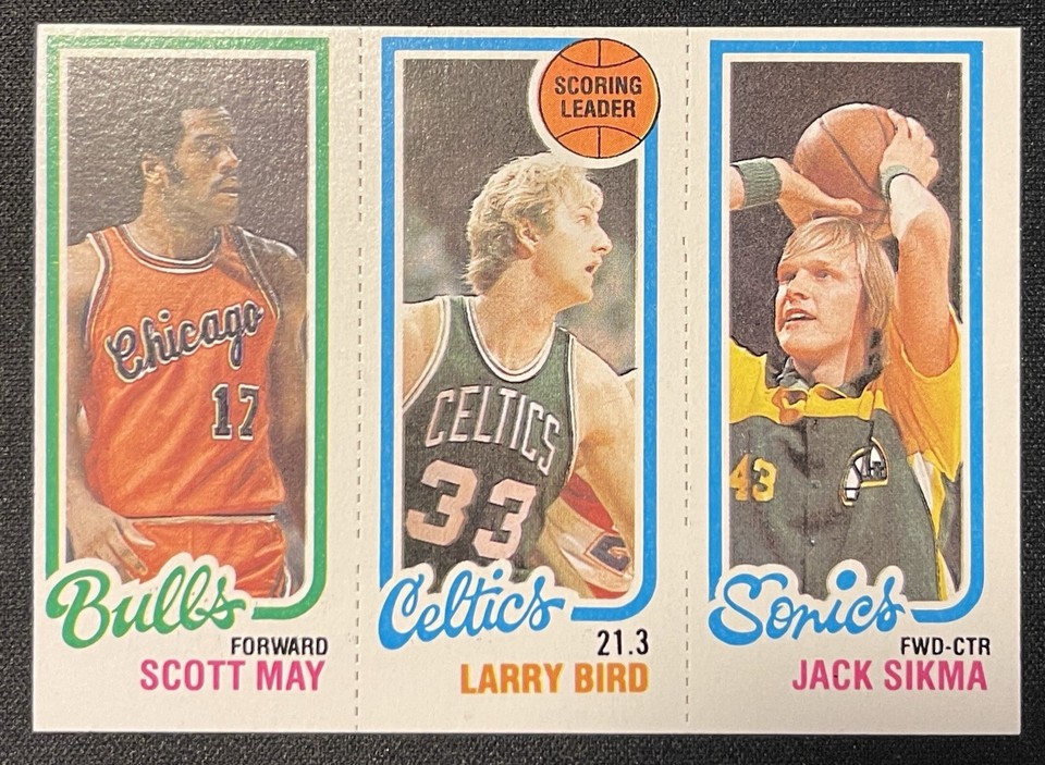1980-81 Topps #232 #30 #47 Larry Bird Rookie (RC) Jack Sikma Scott May ...