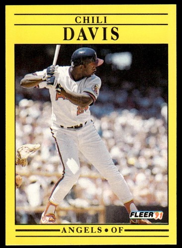 1991 Fleer Baseball Card Chili Davis California Angels #309 | eBay
