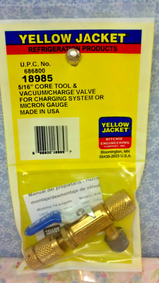 Yellow Jacket, Part# 18985, 4-IN-1 Ball Valve Tool, 5/16" For R--410-A ...