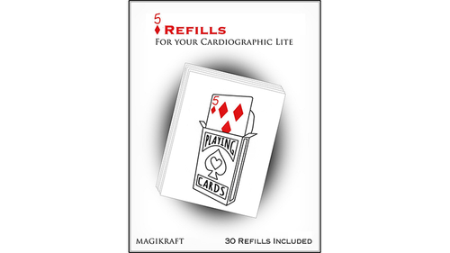 Cardiographic Lite Rouge Carte 5 De Diamants Recharge Par Martin Lewis ...