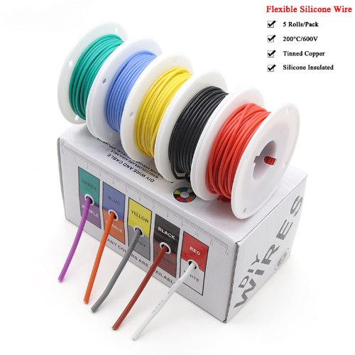 Heat Resistant Flexible Silicone Wire Stranded Electrical Tinned Copper ...