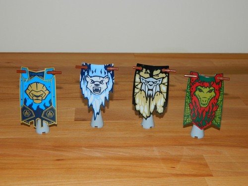 LEGO BANNERS flags x4 accessoriesfor minifigures castle knight chima 19 ...