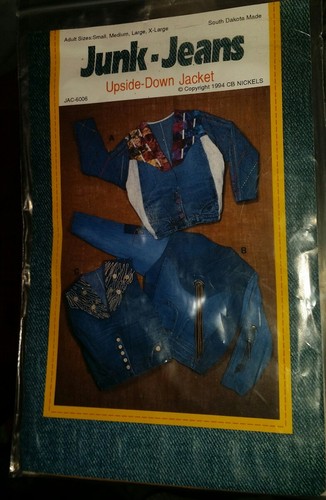JUNK-JEANS UPSIDE DOWN JACKET PATTERN SIZE SMALL MED LARGE X LARGE | eBay