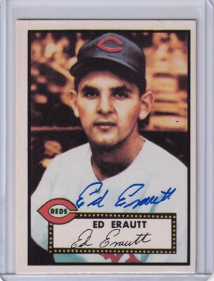 1983 TOPPS #171 ED ERAUTT 1952 STYLE HAND SIGNED AUTOGRAPH REDS 8193 | eBay