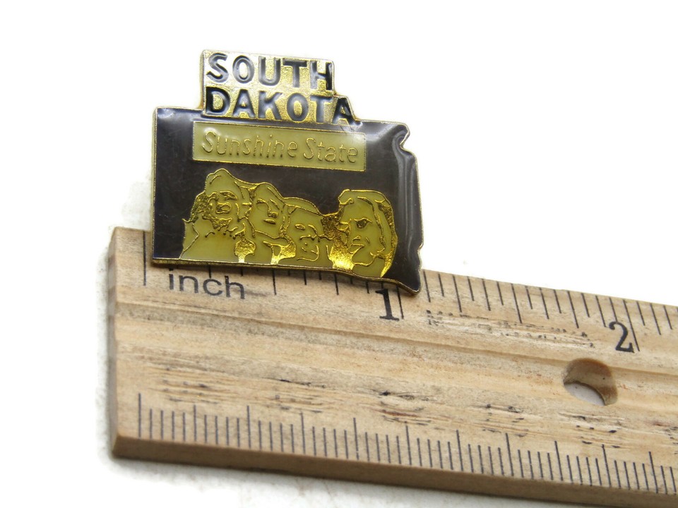 South Dakota Sunshine State Pin Mt. Rushmore Gold Tone | eBay
