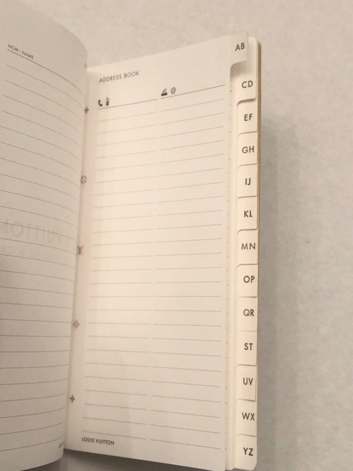Louis Vuitton Repertoire Brown Paper Address Book - Measure ...
