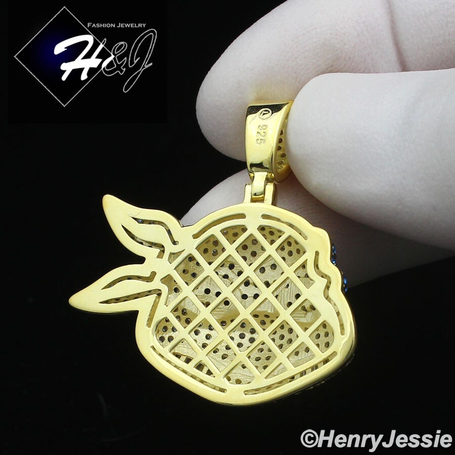 925 STERLING SILVER ICY CZ GOLD PLATED TEENAGE MUTANT NINJA TURTLE ...