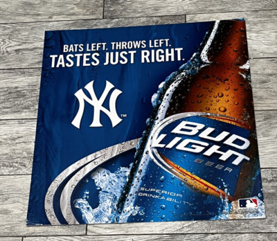 NY YANKEES Bats Left Bud Light Budweiser NYC Subway Poster 21x21 Inch ...