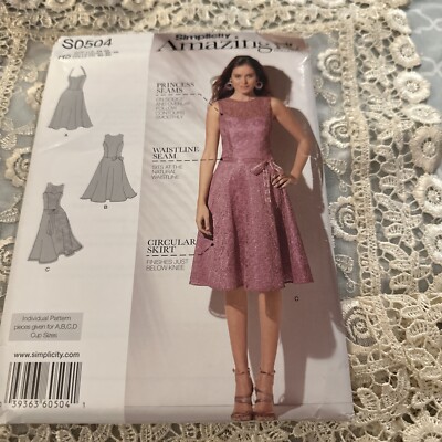 Simplicity SEWING PATTERN #0504 1606 Misses DRESSES Size 14-22 UNCUT ...