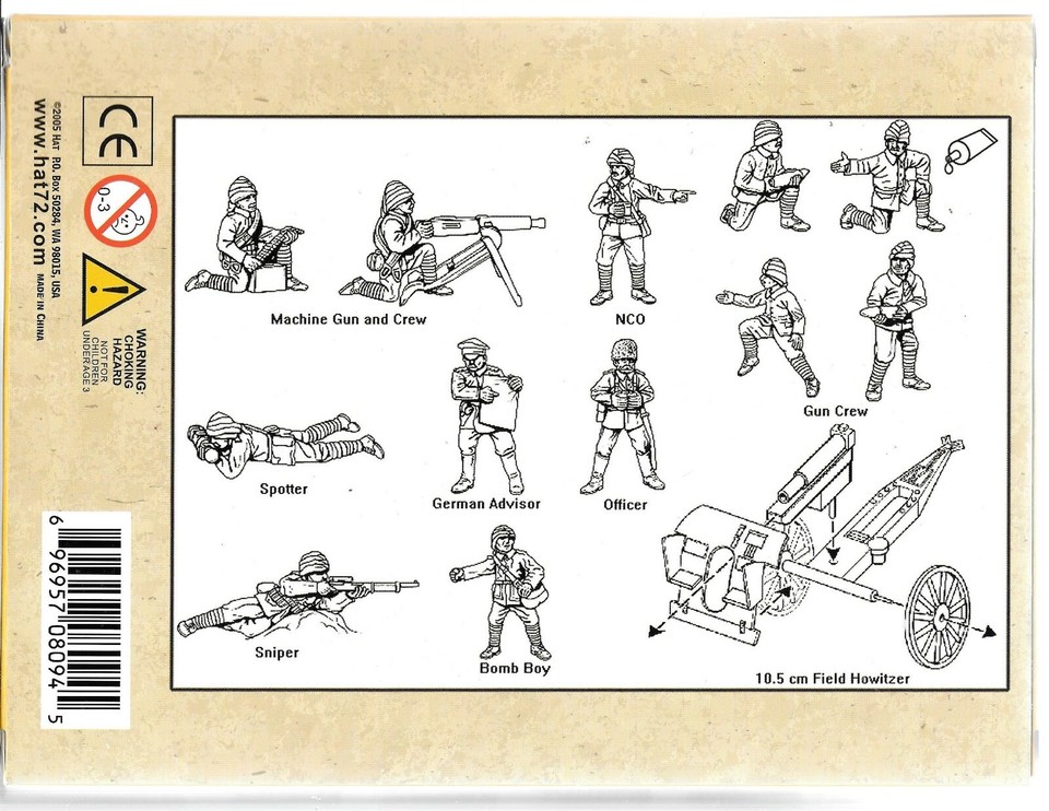 HAT WWI Ottoman Artillery and Machine Guns, Crew, Sniper, Figures 1/72 ...