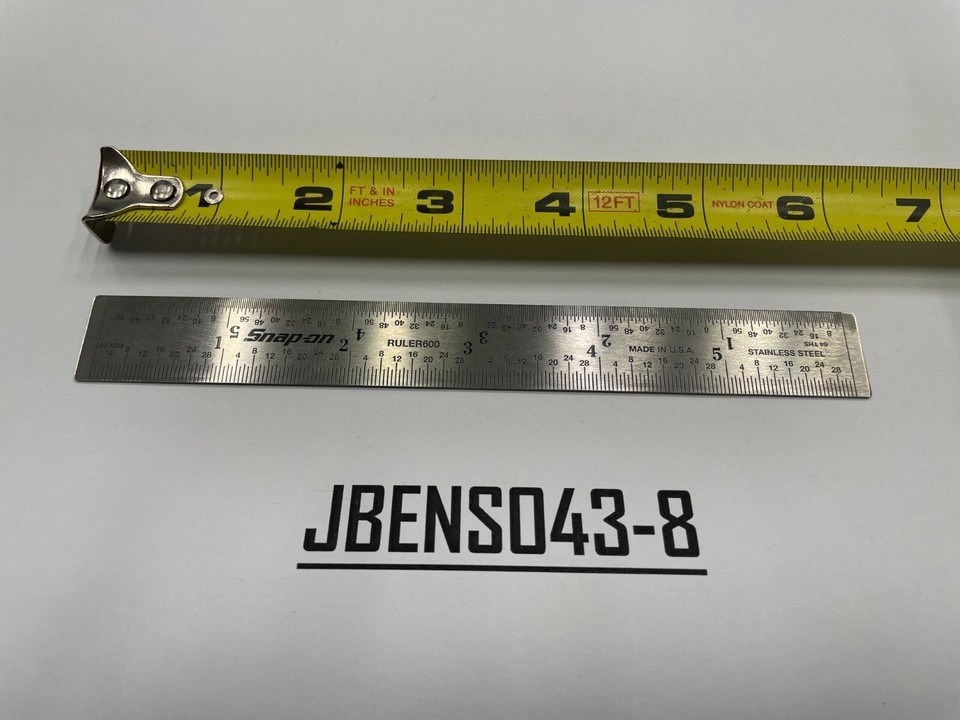 Snap-on Tools USA NEW 6" Straight Edge 1/32" & 1/64" Grad. Steel Ruler ...