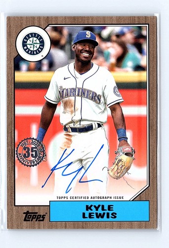 2022 Topps Kyle Lewis AUTO #87BA-KLE 1987 Topps Black /199 | eBay
