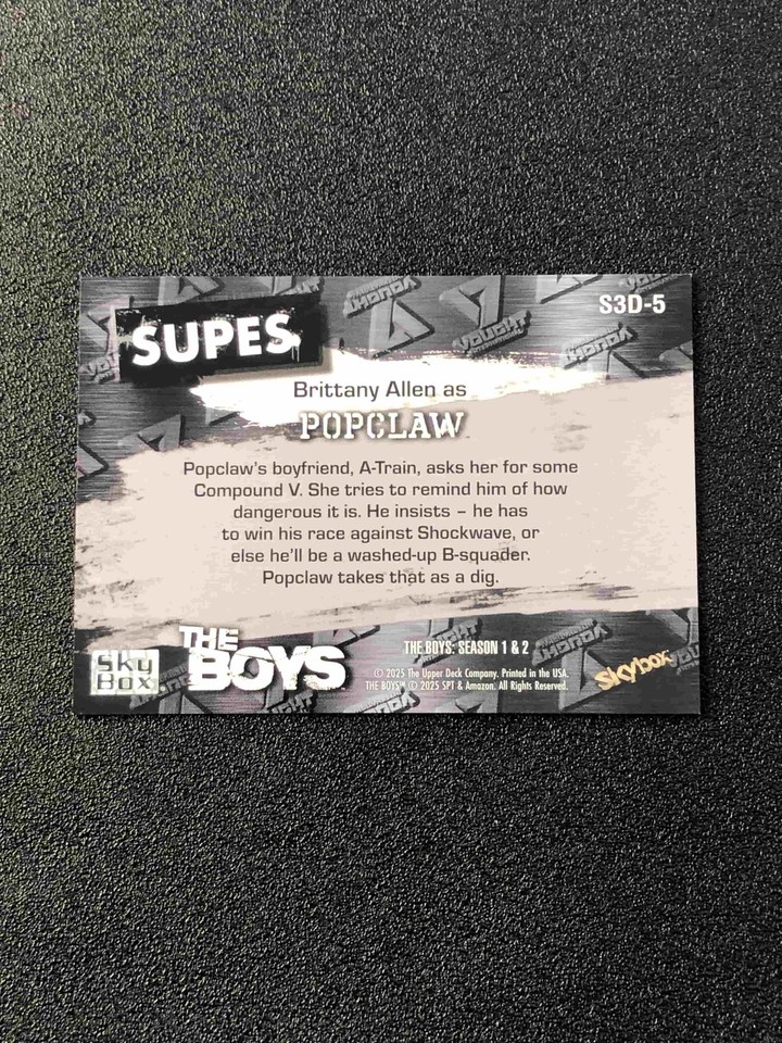 2025 UD THE BOYS Season 1 & 2 3D LENTICULAR Popclaw S3D-5 | eBay