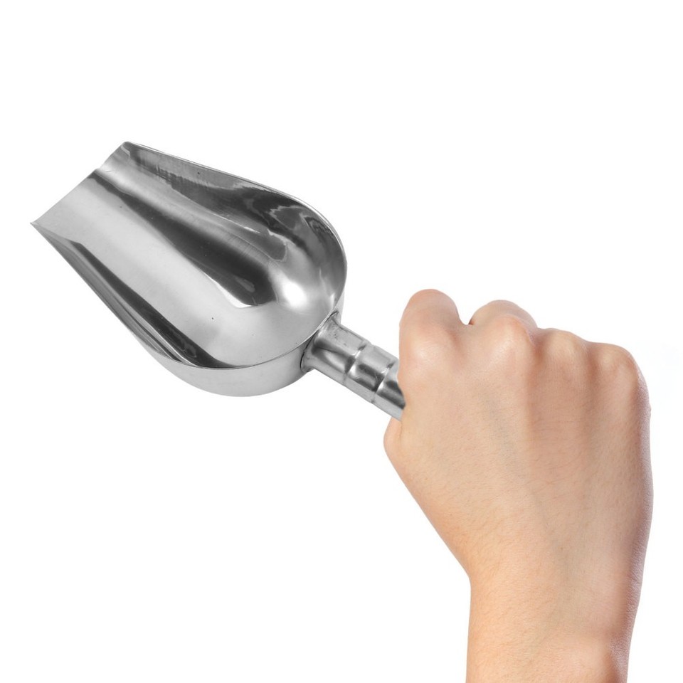 Pet Food Shovel Dry Dog Scoops for Animals Stainless Steel Metal Spoon ...