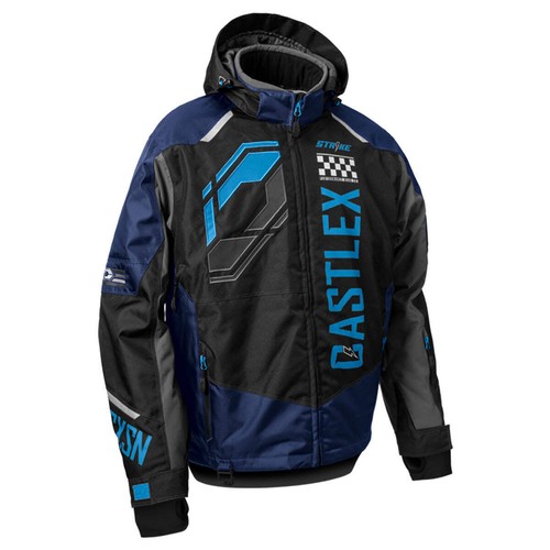 Castle X Strike G5 Snowmobile Jacket - Navy/Process Blue/Black | eBay