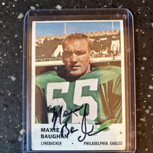 Maxie Baughan 1961 Fleer RC Autograph Philadelphia Eagles | eBay