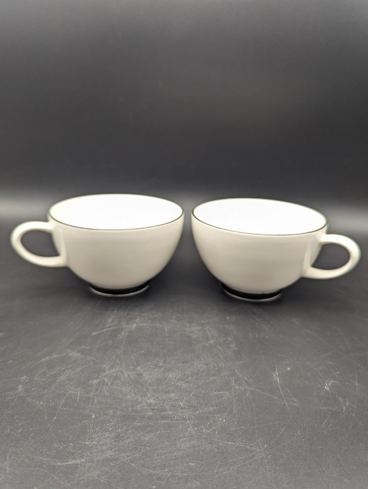 Portmeirion Soho Porcelain Coffee Cups Black And White | eBay