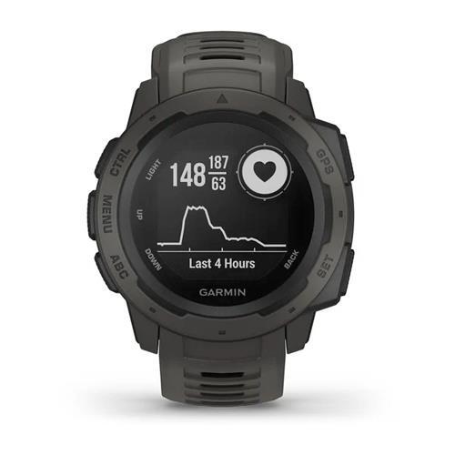 Garmin Instinct HRM Waterproof GPS Multisport Smart Watch - Graphite ...
