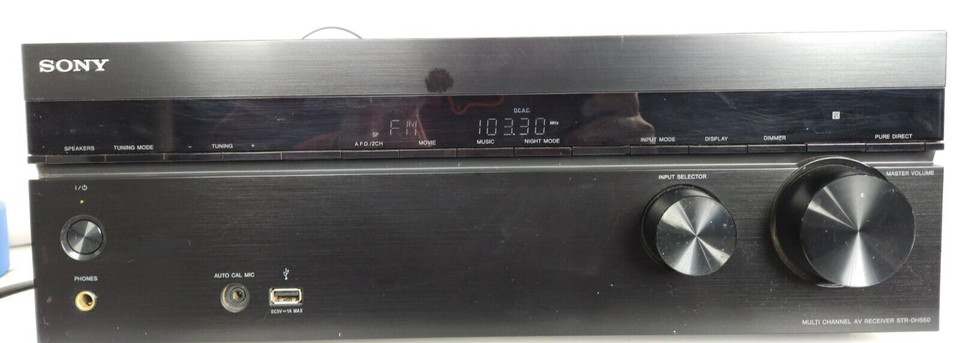 SONY Multi Channel AV Receiver STR-DH550 5.2 Ch Surround Sound w Remote ...