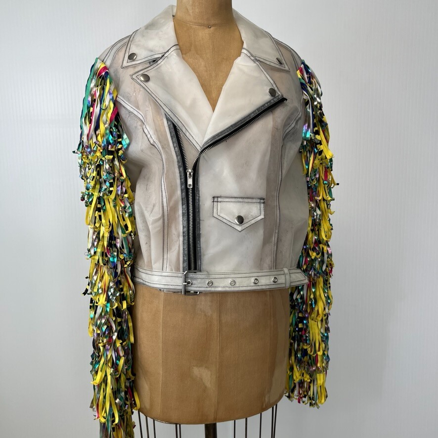 Birds Of Prey Jacket Women Extra Large Harley Quinn Caution Tape DC Comic Movie | eBay