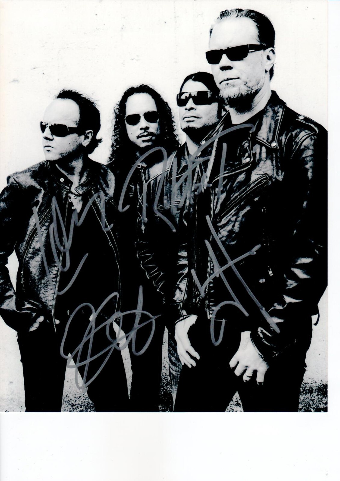 Metallica autographed signed 8x10 AUTO Photo Photograph Music Rock Band ...