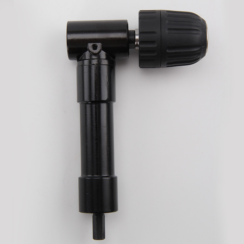 RIGHT ANGLE 90° ANGLED DRILL ATTACHMENT ADAPTER ALUMINIUM METAL KEYLESS ...