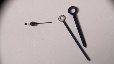 ETA/UT SET of HANDS (3) For Pocket Watch, straight BLUE. HOUR, MINUTE ...