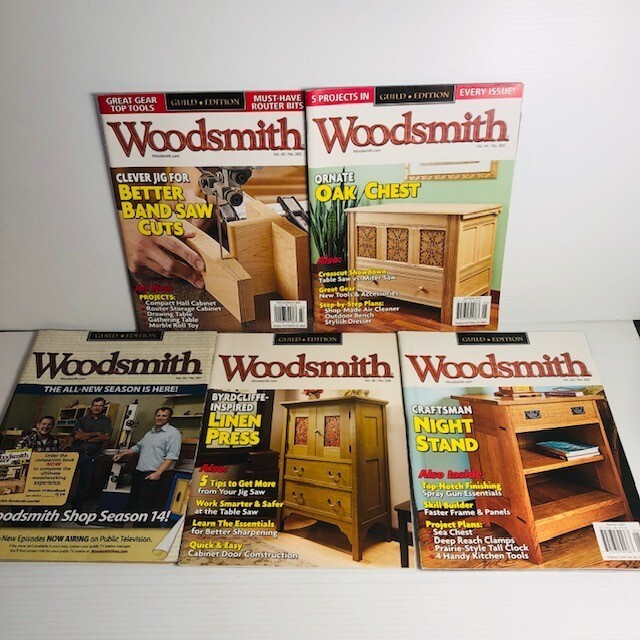 Woodsmith Magazine Guild Edition 5 lot--mixed lot from volumes 40, 42 ...