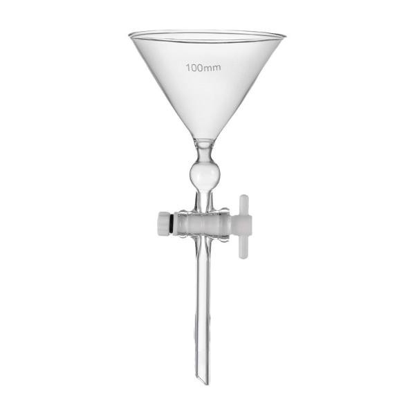 PTFE/Glass Piston 80mm-100mm Triangle Funnel Chem Lab Glassware Supply ...