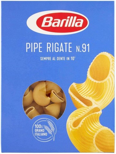 4X Pâte Barilla Pipe Rigate N.91 Pâte Semoule de Blé Dur Italien 4x500g ...