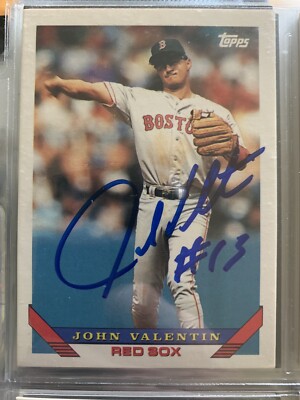 John Valentin autographed RED SOX Topps baseball card | eBay