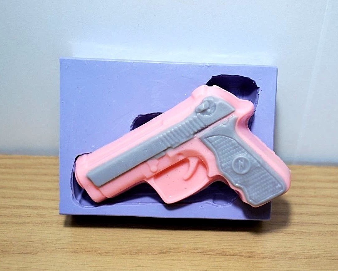Silicone gun mold handgun Soap candle lotion bar mould heavy duty ...
