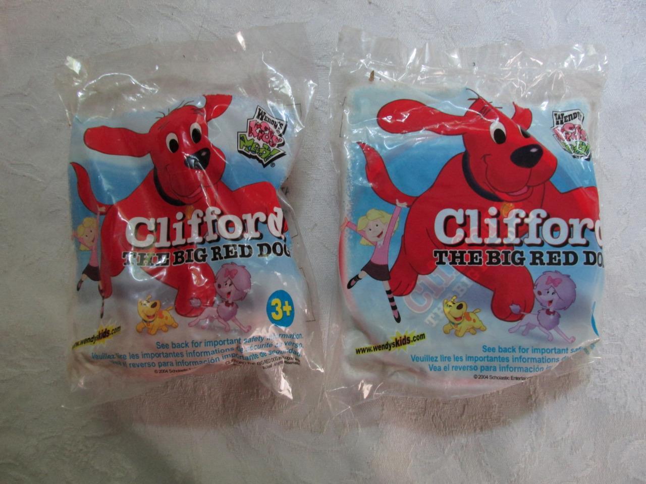 Lot Of 2 Wendys Kids Meal Toys - 2004 - Clifford The Big Red Dog ...