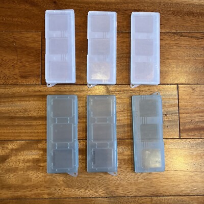Nintendo DS Plastic Carrying Case. 6- 3 Game Holders. 3 Clear & 3 Smoke ...