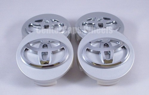 2005-2016 Toyota 2.5" Silver Center Caps 62mm Hub Caps FITS: ALL TOYOTA ...