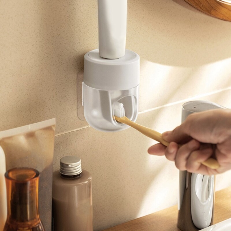 Toothpaste Dispenser Wall Mounted Automatic Toothpaste Squeezer Dust ...