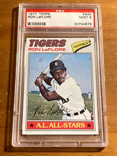 1977 Topps Ron LeFlore #240 PSA 9 MINT | eBay