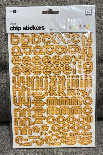 Basic Grey Chip Stickers Alphabet (4 sheets) | eBay