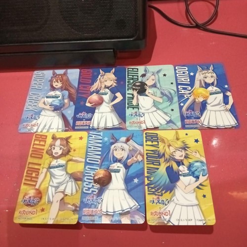 Round One Uma Musume Full Set 7 Cards Moonlight Strike Arcade Game ...