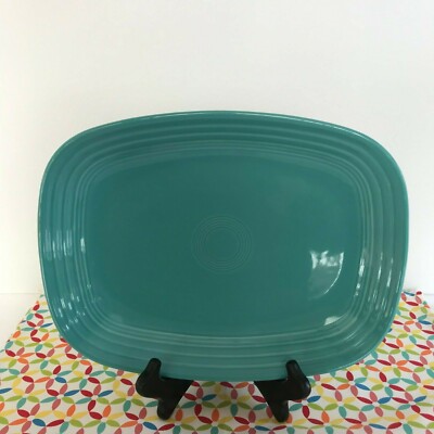 Fiestaware Turquoise Rectangle Platter Fiesta Blue 12 inch Serving ...