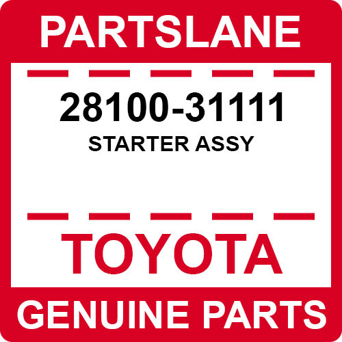 28100-31111 Toyota OEM Genuine STARTER ASSY | eBay