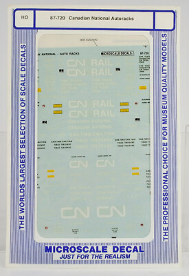 MICROSCALE HO SCALE 87-720 CANADIAN NATIONAL AUTORACKS DECAL | eBay